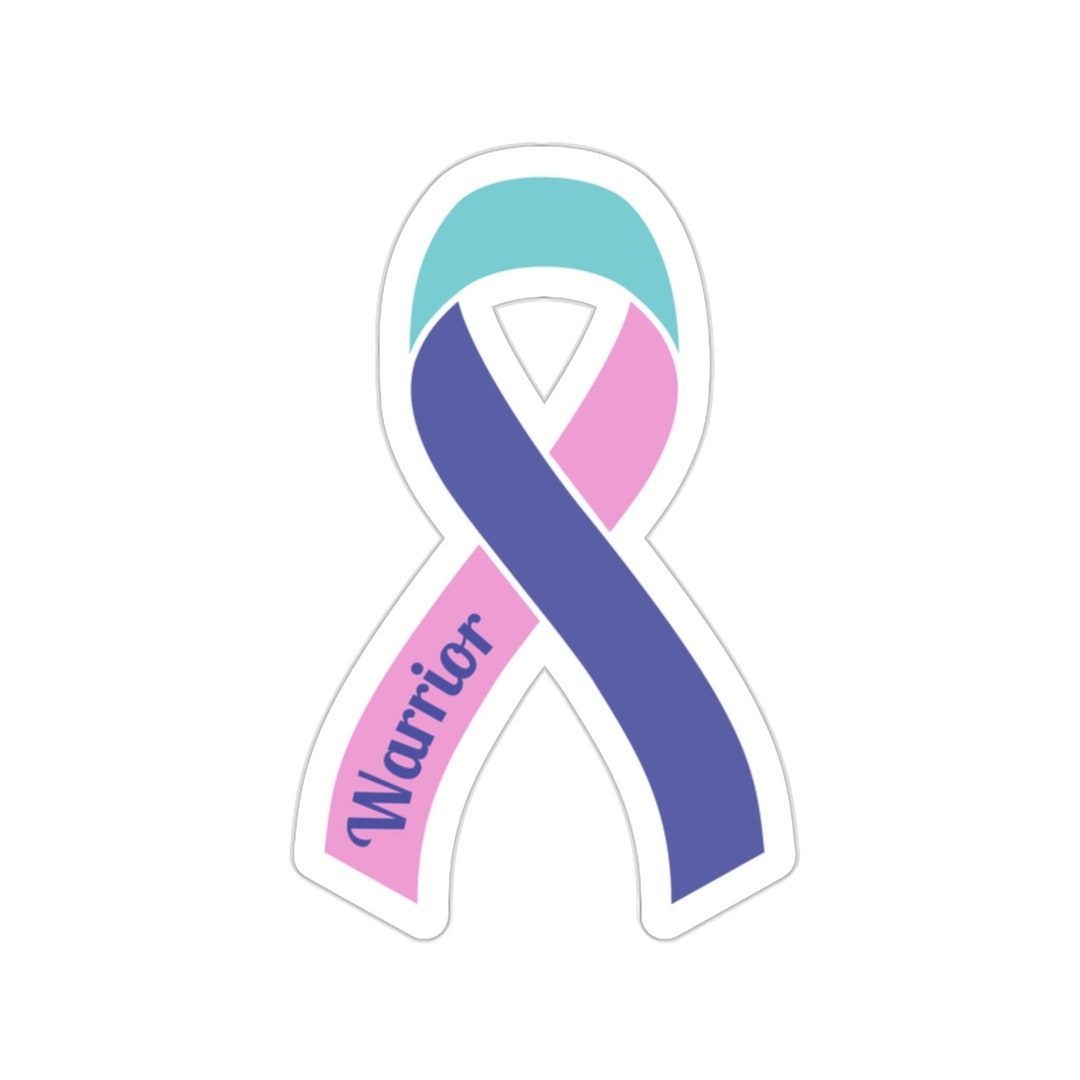 Thyroid Cancer Warrior Ribbon Indoor/outdoor Die-cut Stickers - Etsy
