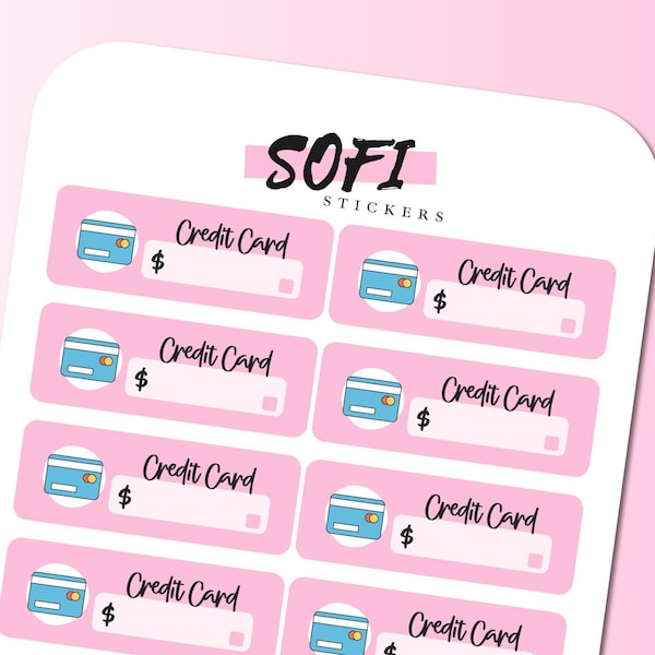 Credit Card Stickers - Etsy