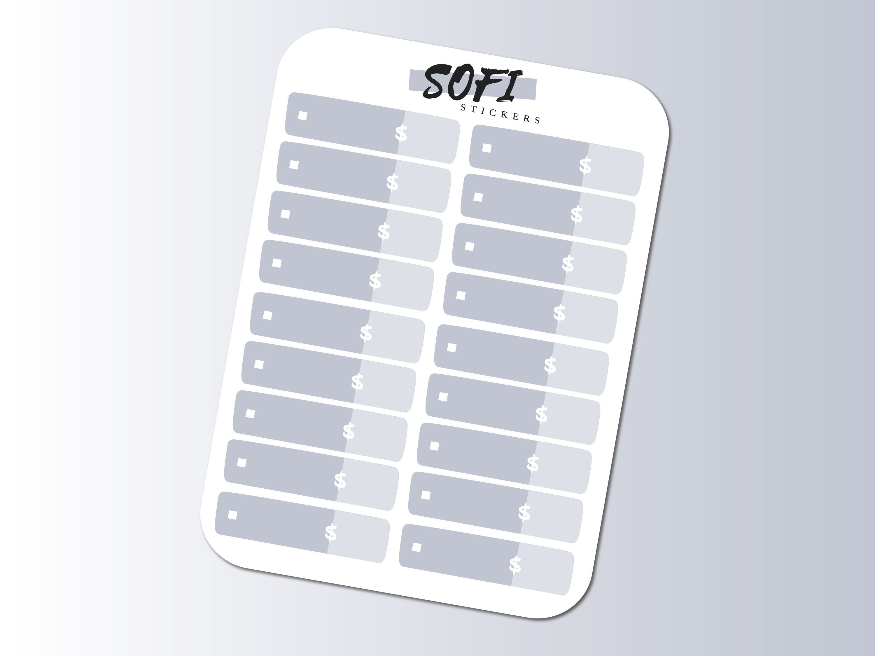 Expense Tracker - Pastel Gray Spending Planner Stickers - Etsy