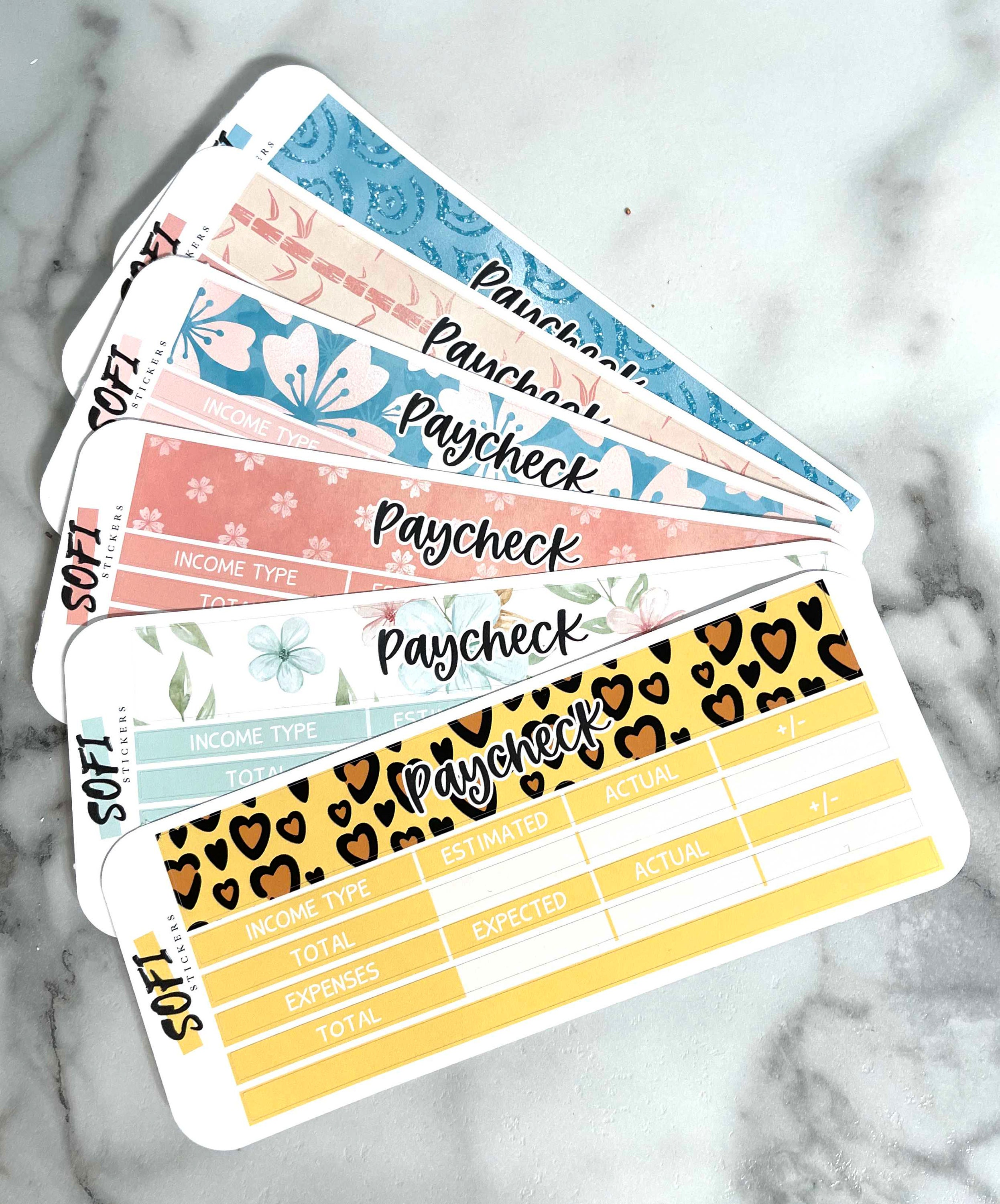 Paycheck Budget Planner Sticker - Crystal Peach - Etsy