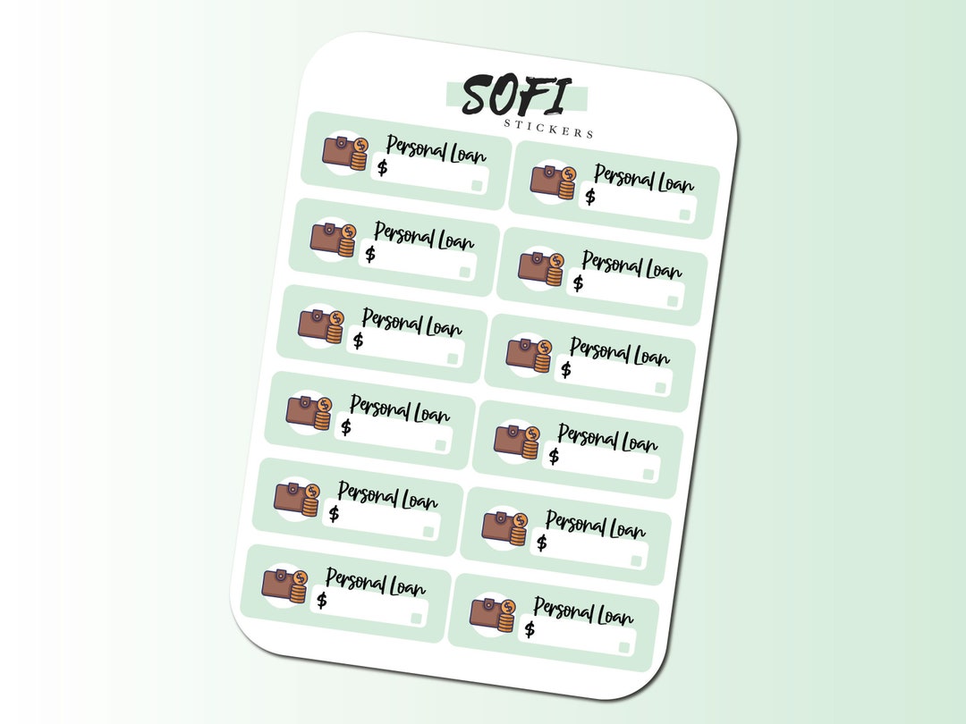Personal Loan Bill Due Tracker - Pastel Green Planner Stickers - Etsy