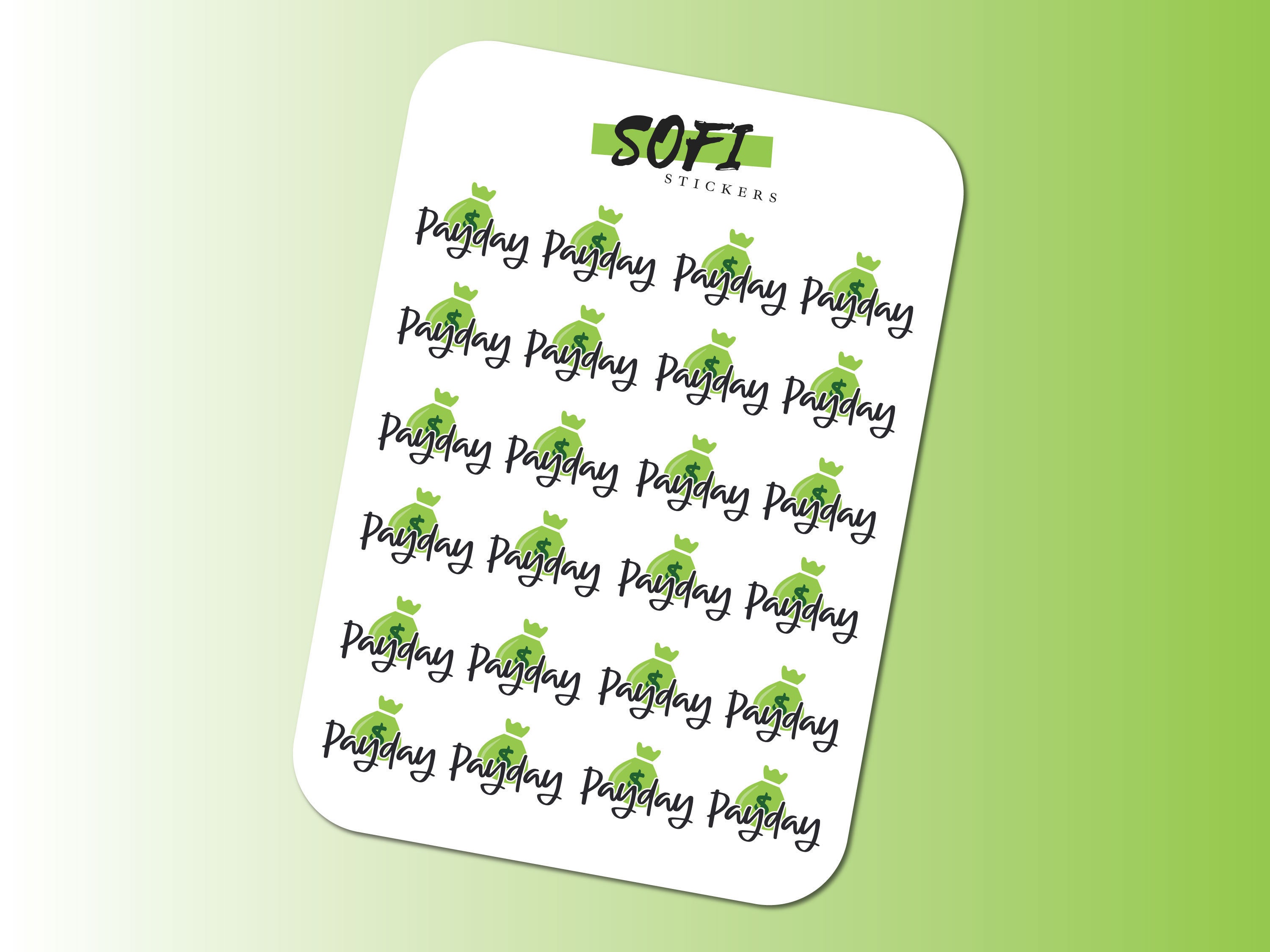 Payday Money Budget Sticker Planner Stickers - Etsy