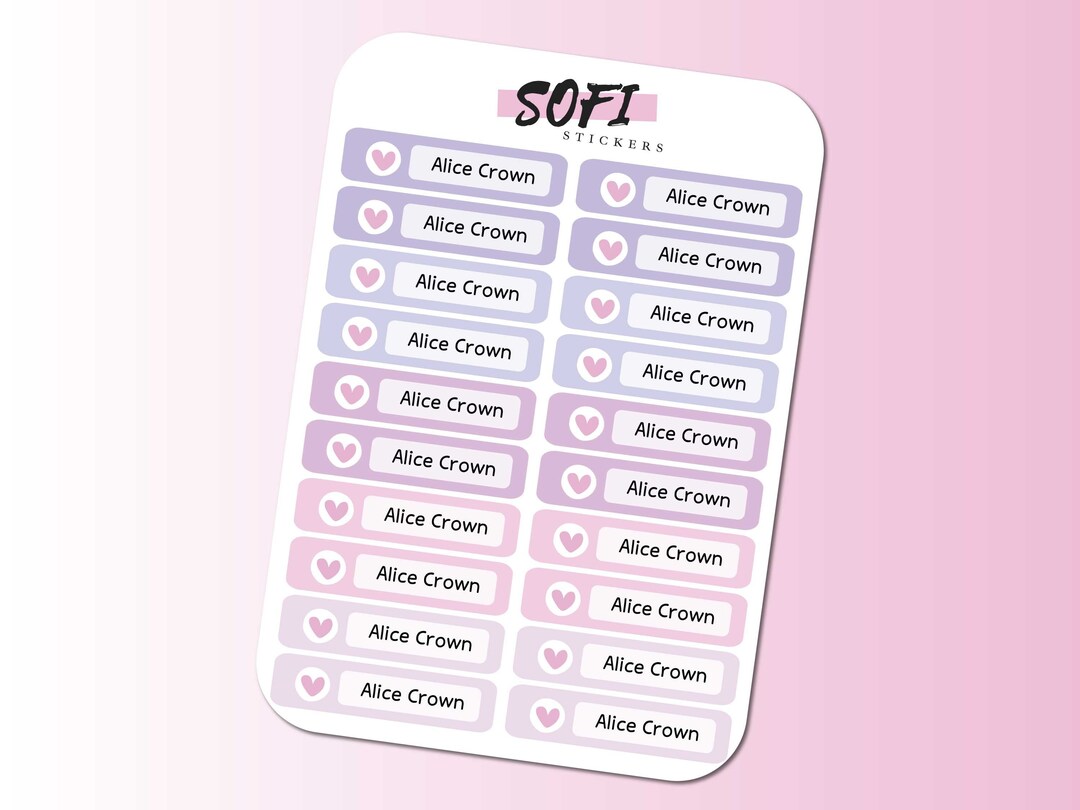 Personalized Name Labels School Stickers - Etsy