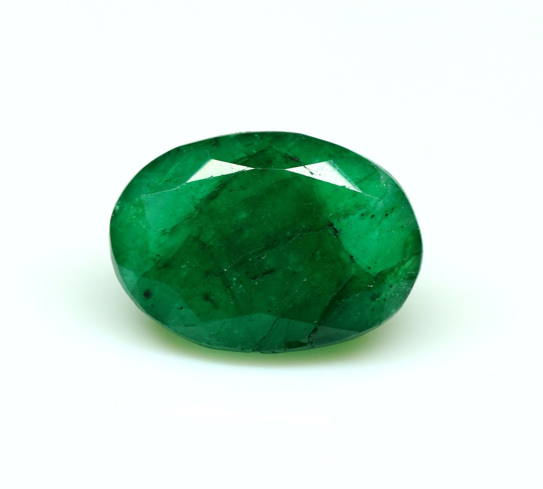 10.70 Cts Green Beryl Emerald Faceted Gemstone, Oval Shape Emerald ...