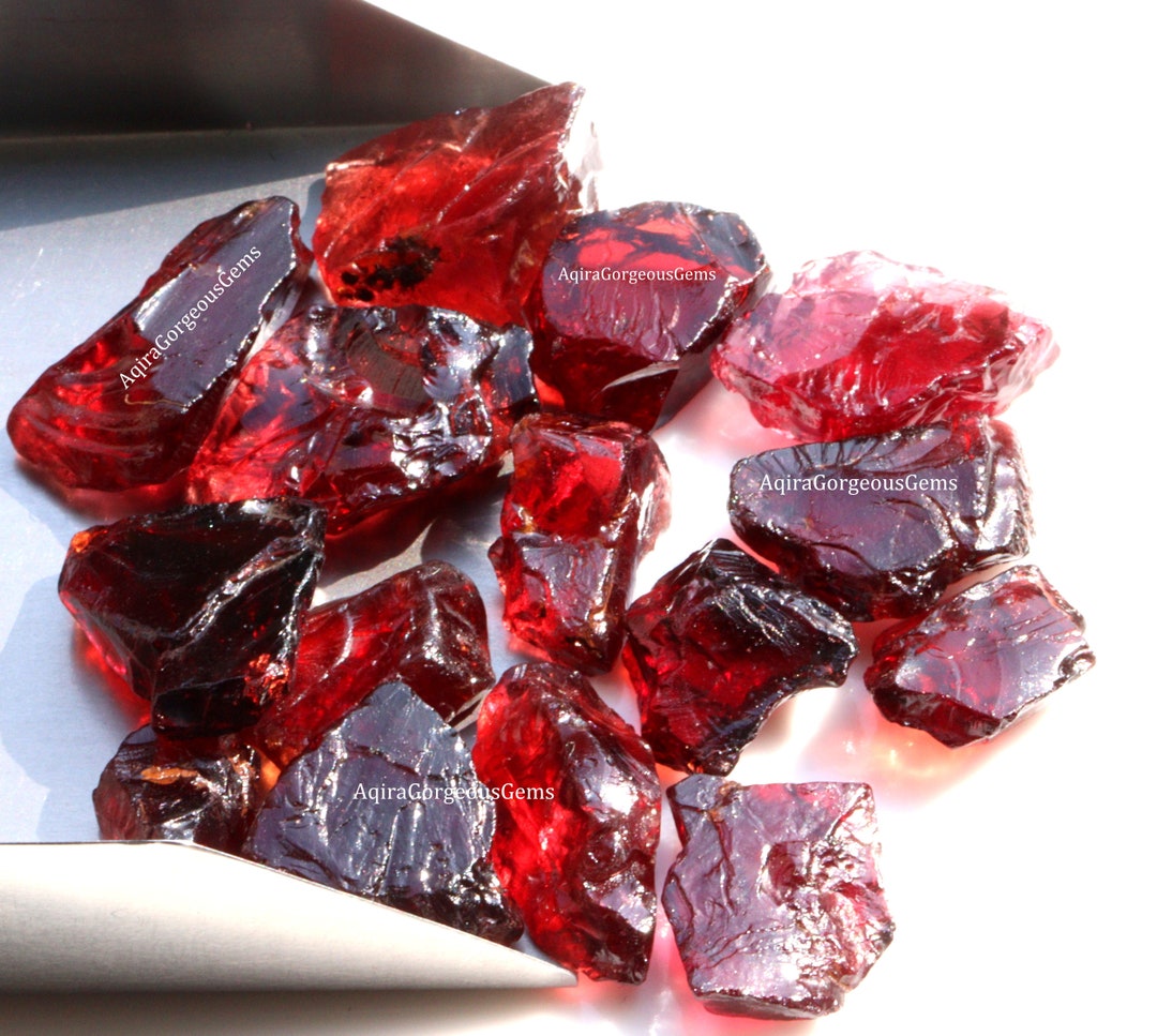 Rough Red Garnet: Natural Untreated Gemstone, January Birthstone (10-16 ...
