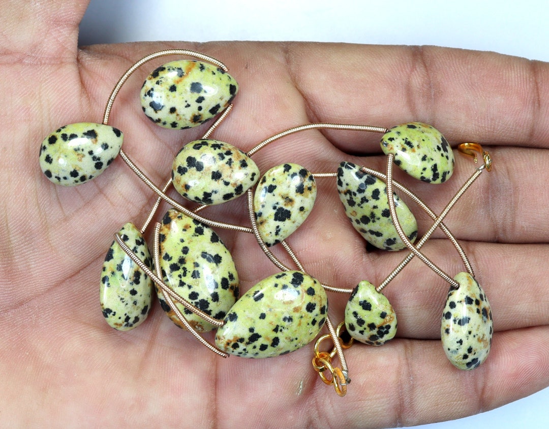 Dalmatian Jasper Bead Necklace Minimalist Adjustable - Etsy