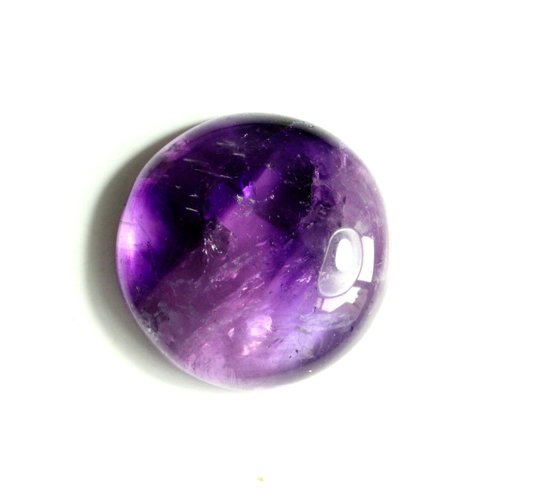 Amethyst Round Gem Natural Amethyst Cabochon Gemstone-loose - Etsy