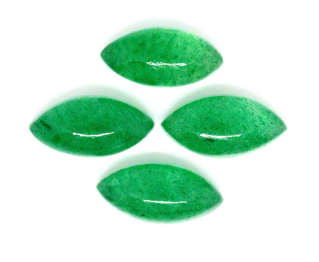 Green Strawberry Quartz Cabochon: Marquise Gemstone for Jewelry - Etsy