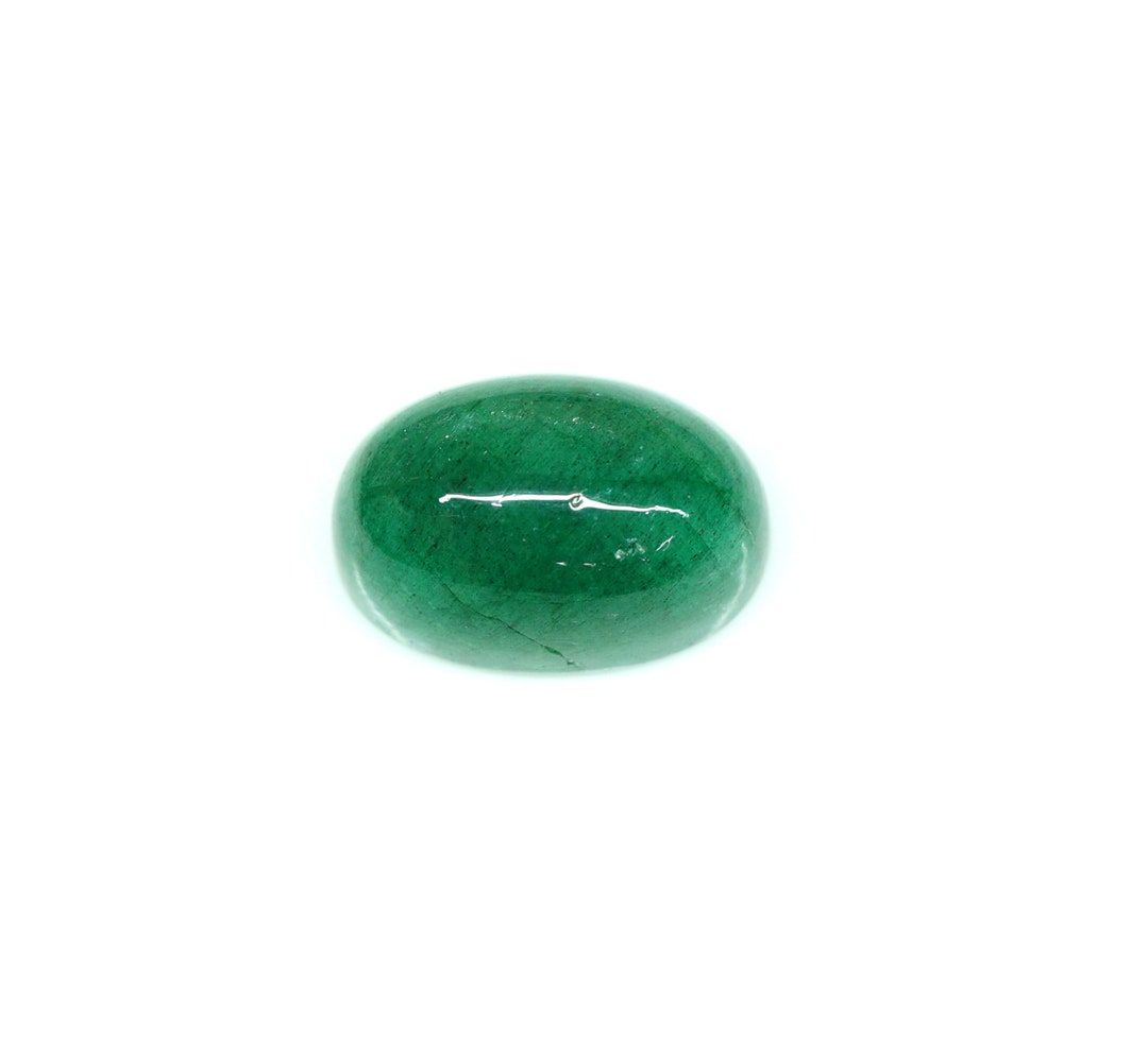 Beryl Emerald Cabochon Gemstone Ring Size Green Beryl Emerald Oval ...