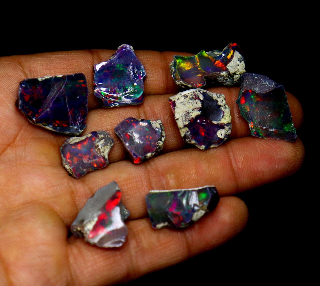 Opal Raw Crystal, Black Opal Uncut Raw, Opal Raw Stone, Opal Rough Lot ...