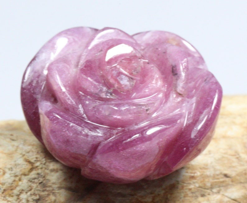 Ruby Gemstone Carved Rose Shape 41.30 Ct Natural Ruby Rose | Etsy