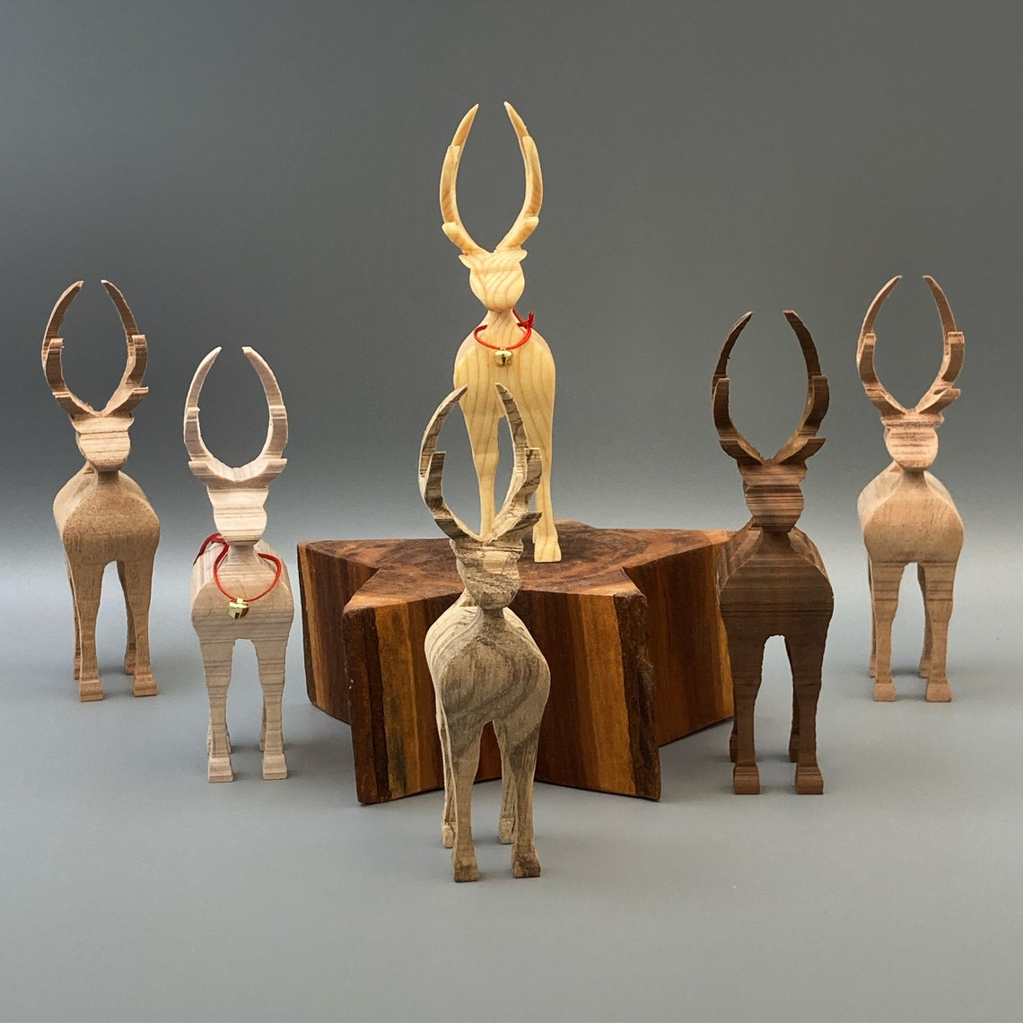 Holiday 3-D Bandsaw Wooden Reindeer - Etsy
