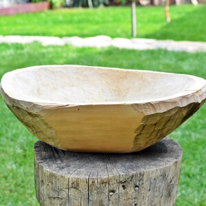 Antique Hand-carved Bowl, Authentic Wooden Bowl, Kitchen Tool for Bread ...