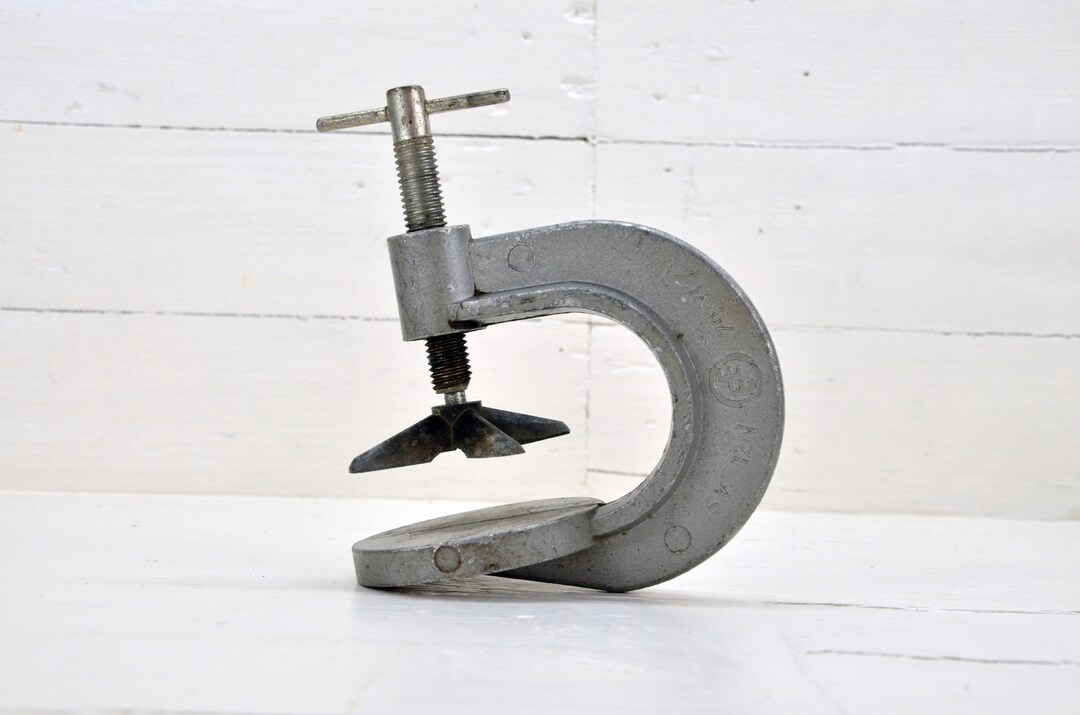 Vintage Metal / Aluminum C Clamp, Clamp Press, Vulcaniser Tire Repair ...