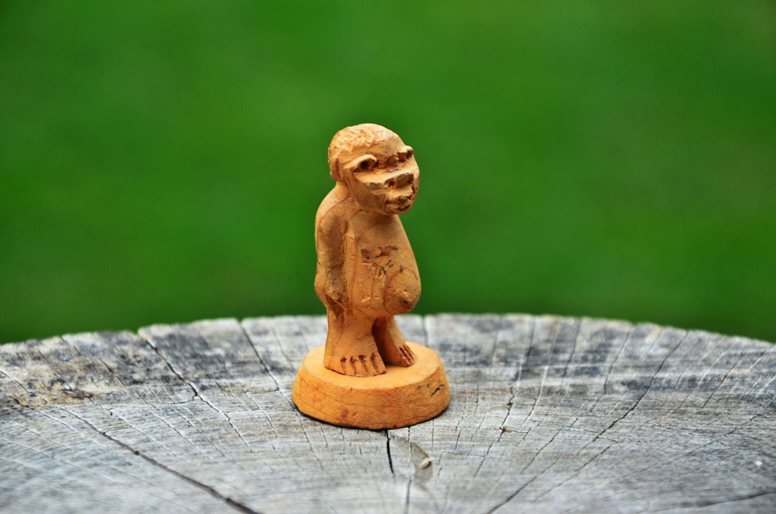 Vintage Wooden Figure Neanderthal Man Vintage Sculpture - Etsy