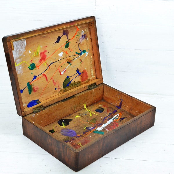 Painted Wooden Box - Etsy