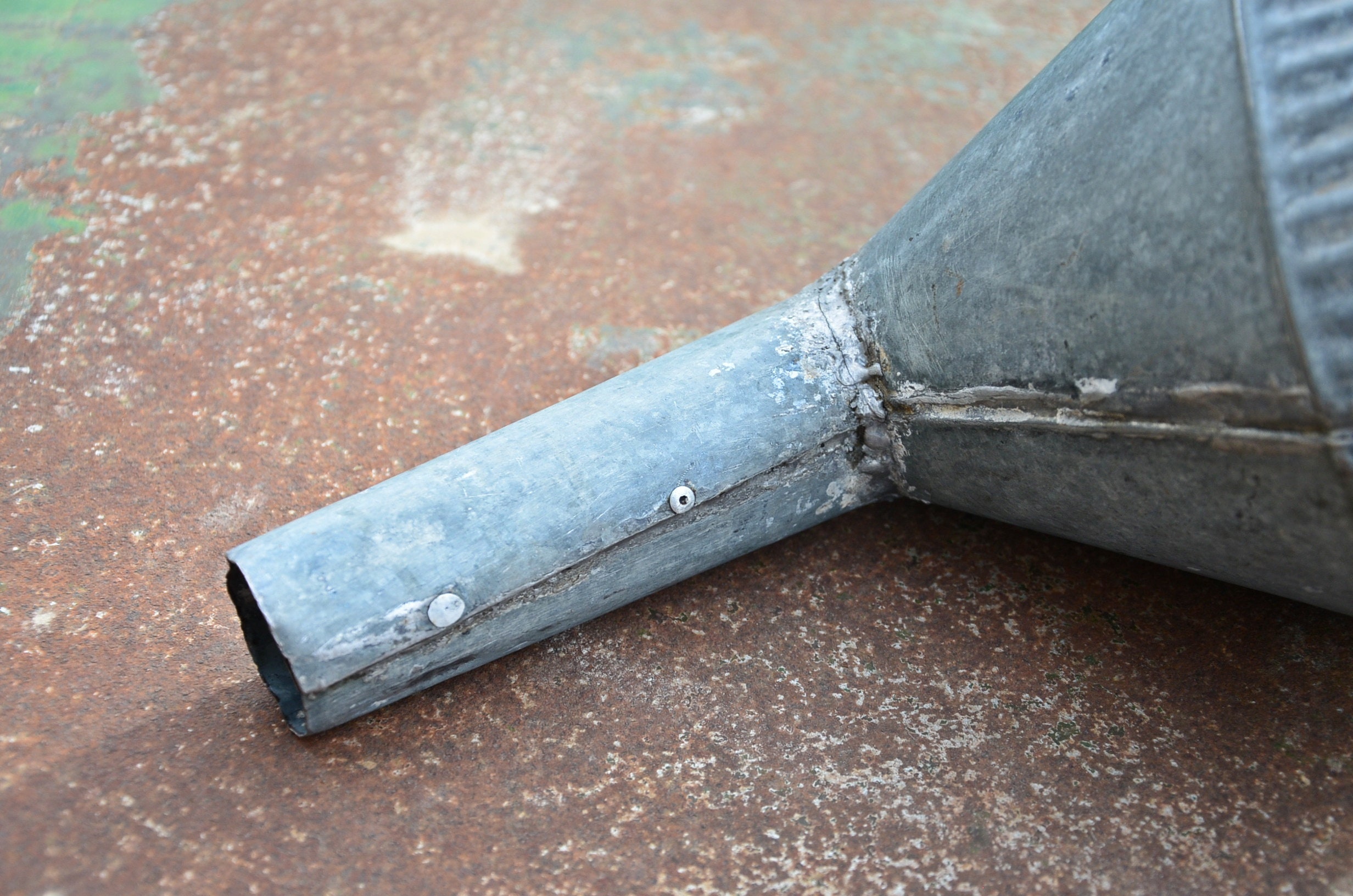 Vintage Metal Funnel Big Metal Fuel Funnel Large Oil Funnel - Etsy