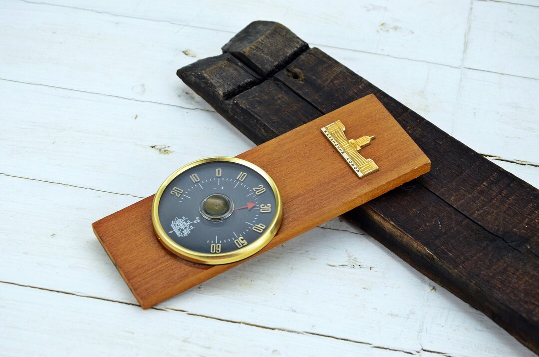 Vintage Weather Thermometer, Vintage Wall Thermometer, Wooden Body ...
