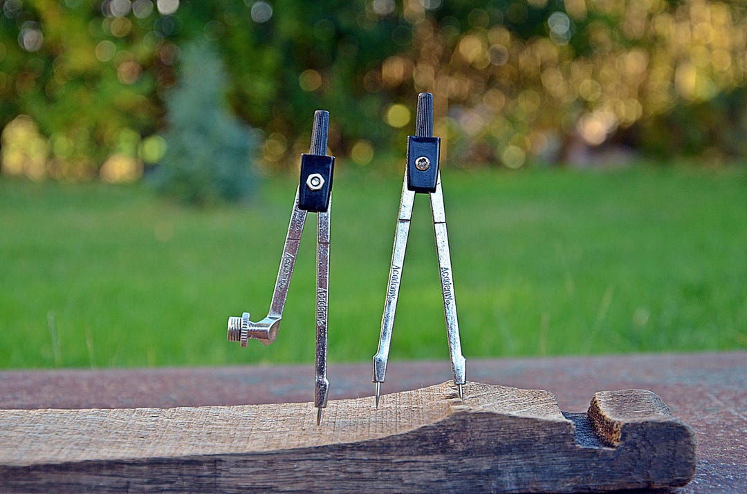 Vintage Academy Drafting Compass Dividers Set, Precision Drawing Tool ...