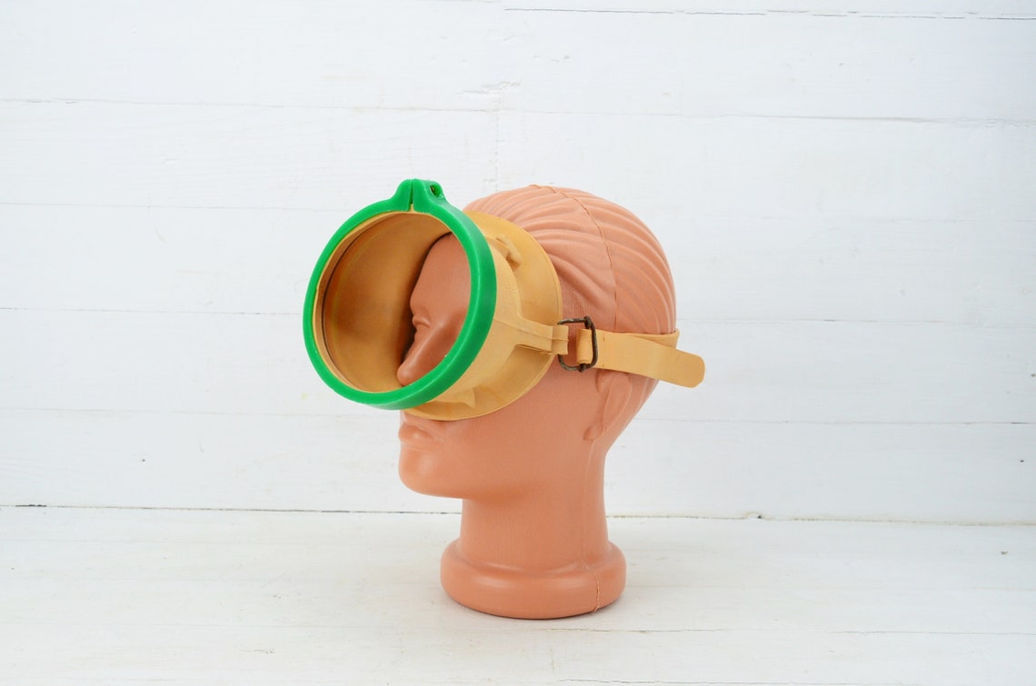 Vintage Scuba Mask Retro Orange Scuba Mask Rubber Diving - Etsy