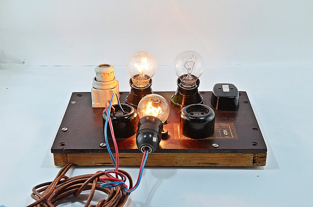 Antique 1970s Electrical Panel in Original Condition, Vintage Electric ...