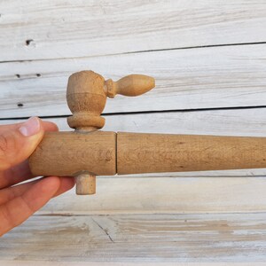 Wood Barrel Tap, Antique Wooden Barrel's Tap, Old Primitive Handmade ...