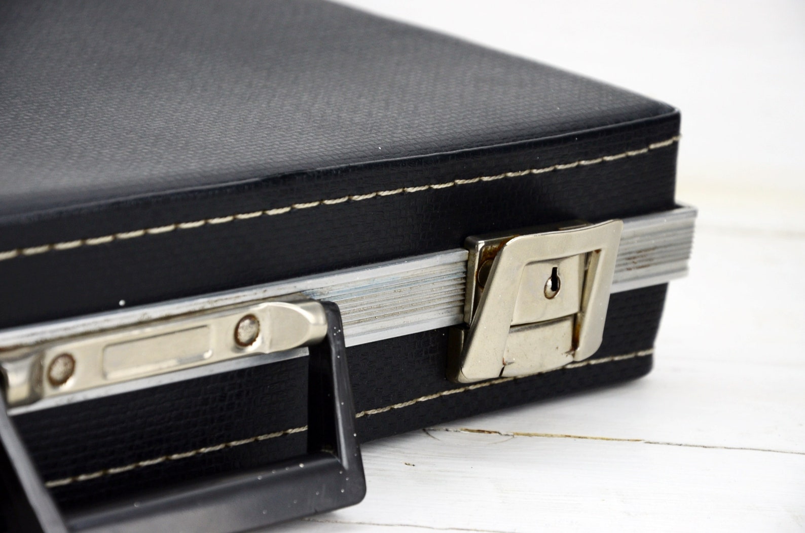 Diplomatic Black Briefcase, Vintage Diplomatic Briefcase, Retro ...