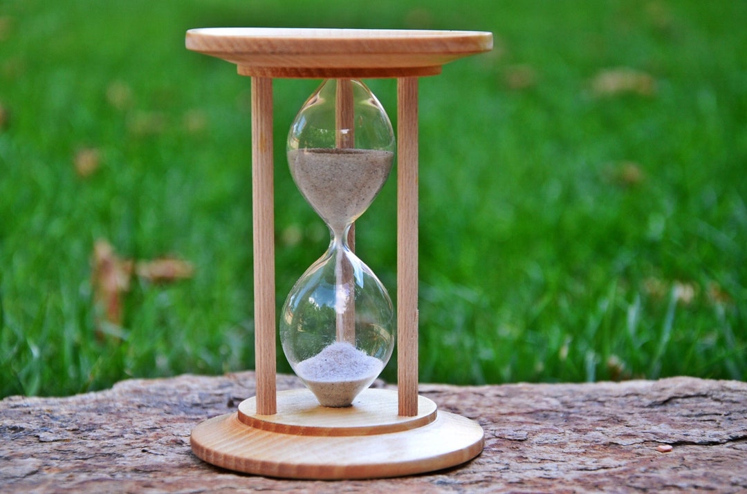 Vintage Wooden Hourglass, Sand Timer, Vintage Sand Timer, Vintage Home ...