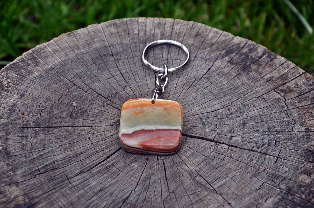 Onyx Key Chain, Hand Made Onyx Keychain - Etsy UK