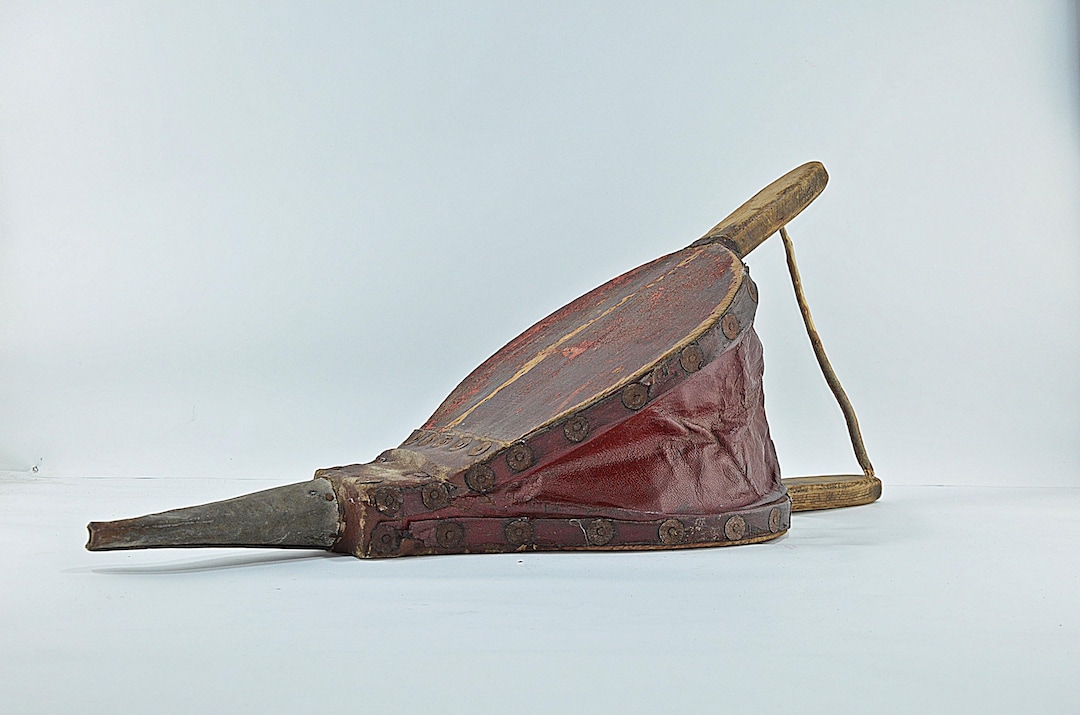 Antique Fire Bellows – Rustic Wood & Leather Blower, Free EU Shipping ...