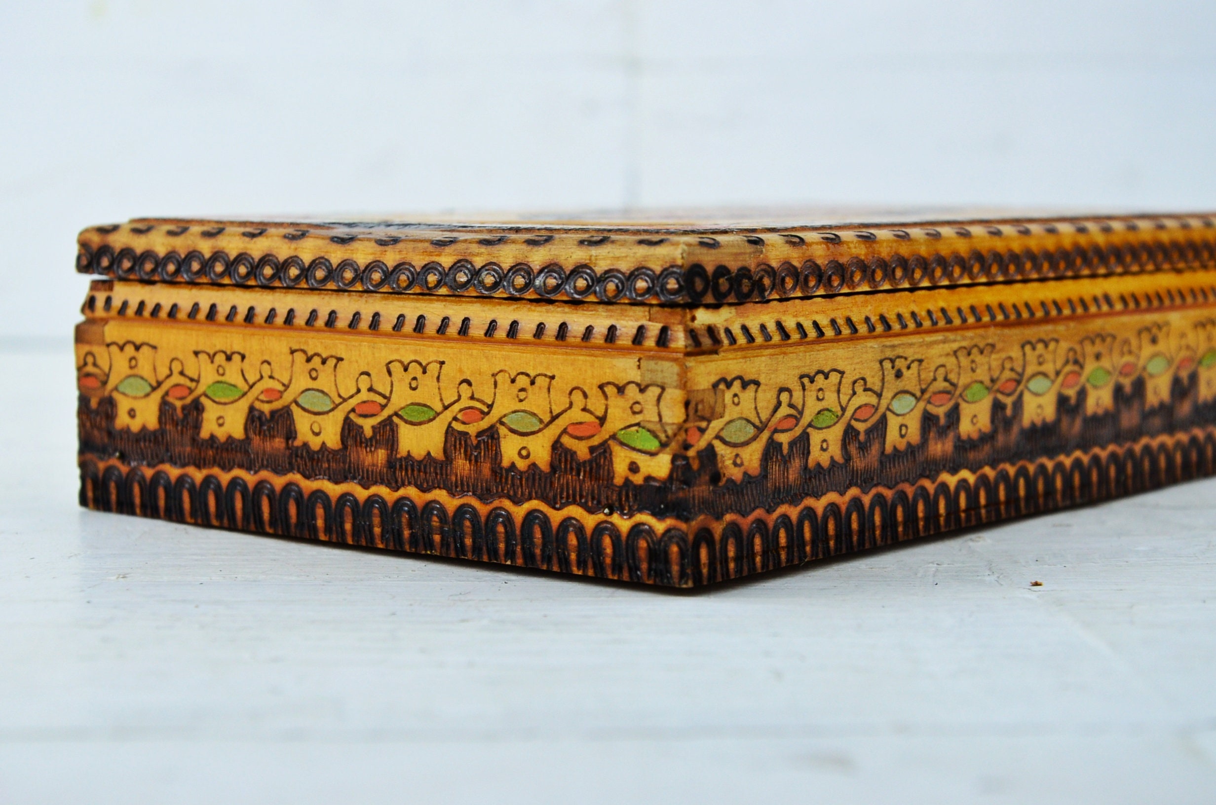 Vintage Wooden Cigarette Box Handmade Cigarette Storage | Etsy