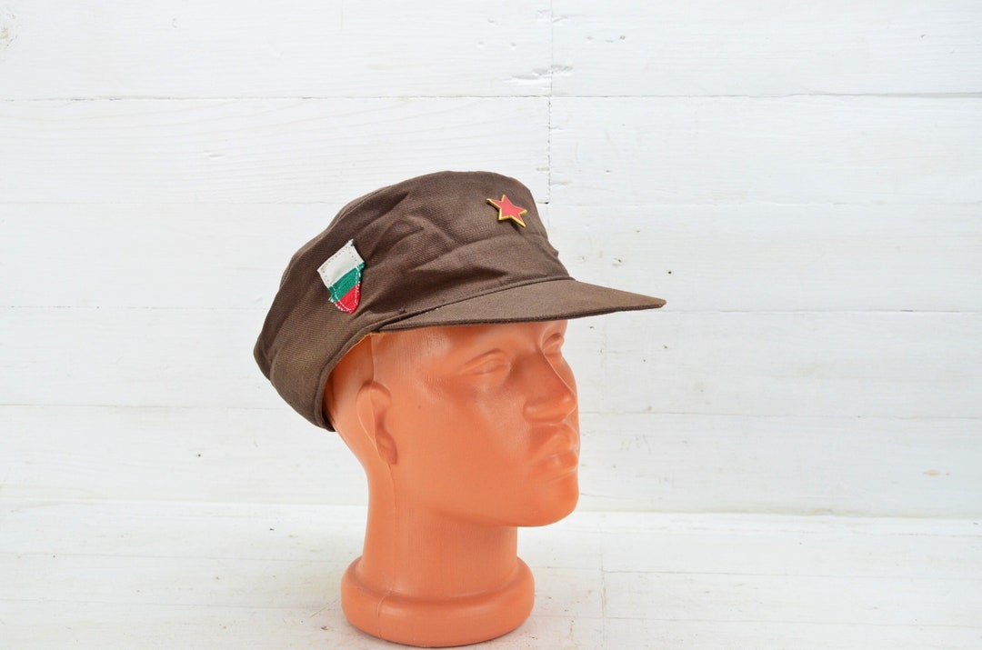 Vintage Military Soldier’s Cap – Size 56, Felt With Red Star & Flag ...
