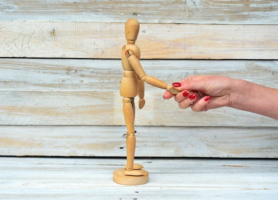 Vintage Articulated Wooden Figure Artists Doll Wooden Man - Etsy