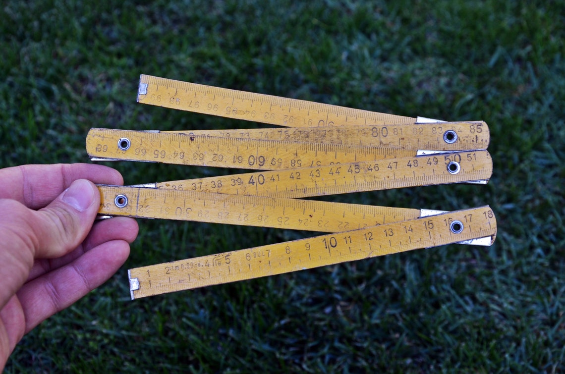 Wood Folding Ruler Old Meter Folding Ruler 1 Meter Ruler - Etsy