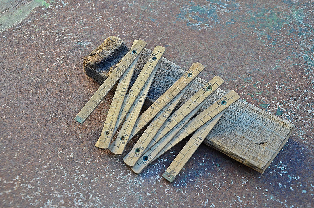 Wood Folding Ruler, Old Meter 1950s, Folding Ruler, 1 Meter Ruler ...