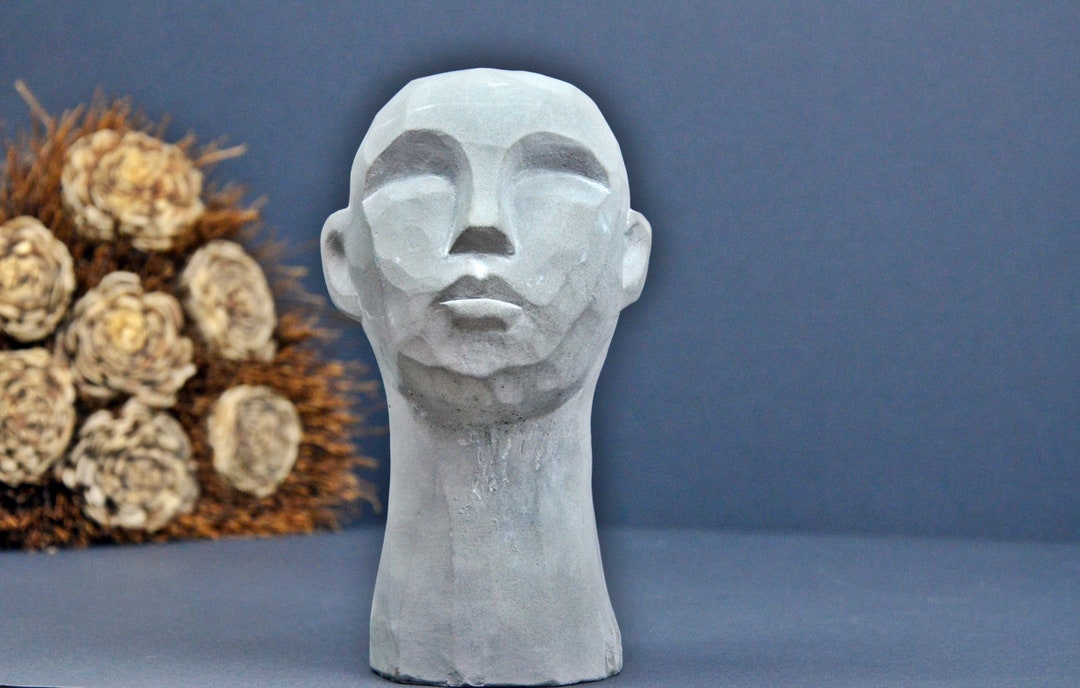 Vintage Stone Head Bust - Handmade African Figure (5.91in) - Etsy