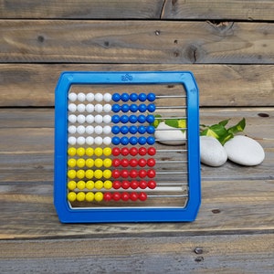 Children Calculator, Vintage Abacus, Plastic Abacus, 70's Abacus ...