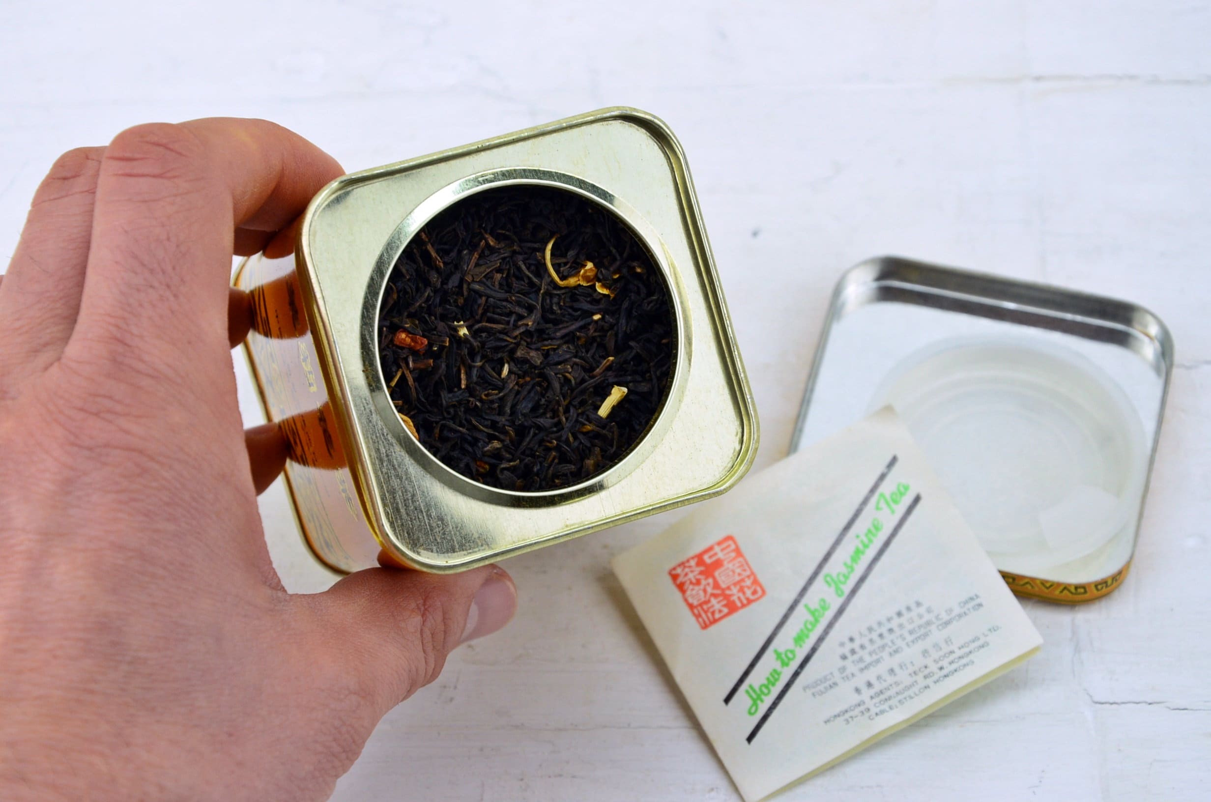 Tea Box Chinese Jasmine Tea Box Vintage Yellow Box Vintage - Etsy