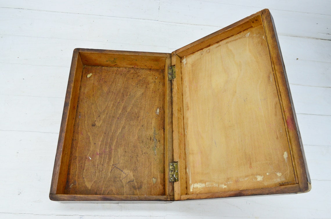 Vintage Wooden Artist Paint Box Antique Paint Box Large | Etsy