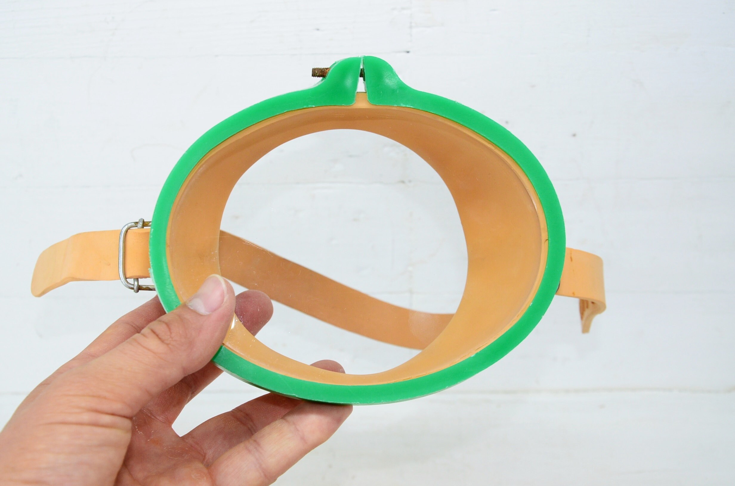 Vintage scuba mask Retro orange scuba mask Rubber diving | Etsy