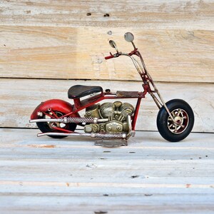Vintage Handmade Metal Motorcycle, Collectible Toy, Realistic Models ...