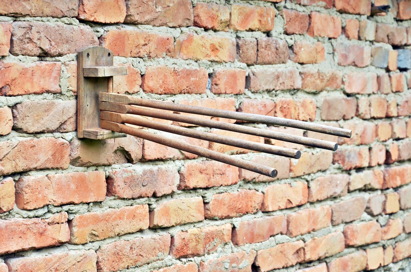 Antique Wooden Kitchen Rack With Wooden Spindle Arms Vintage | Etsy