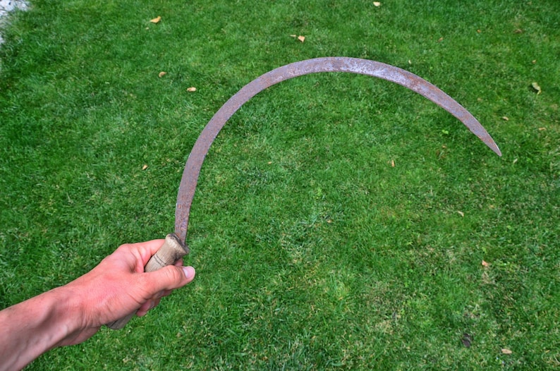 Antique Hand Sickle Big Primitive Farm Tools Vintage Hand - Etsy