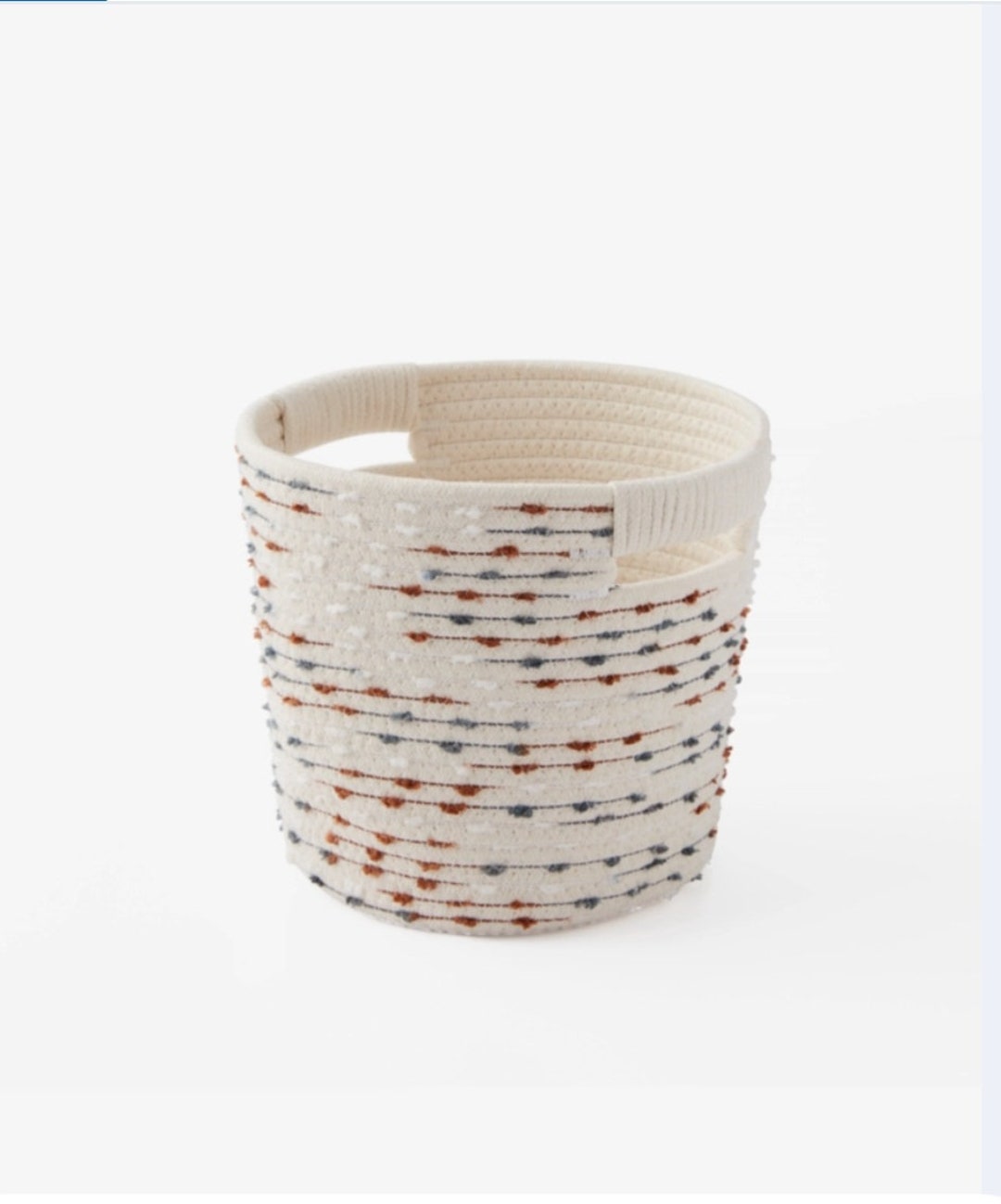 Cotton Rope Baskets With Handles, Bohemian Basket, Home Decor Basket ...