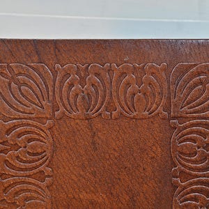 Vintage Genuine Leather Folder | Handmade Embossed Book-cover Organizer ...