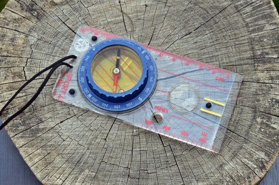 Vintage Line With Compass Plastic Scale Measuring | Etsy