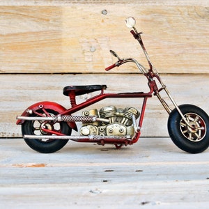 Vintage Handmade Metal Motorcycle, Collectible Toy, Realistic Models ...