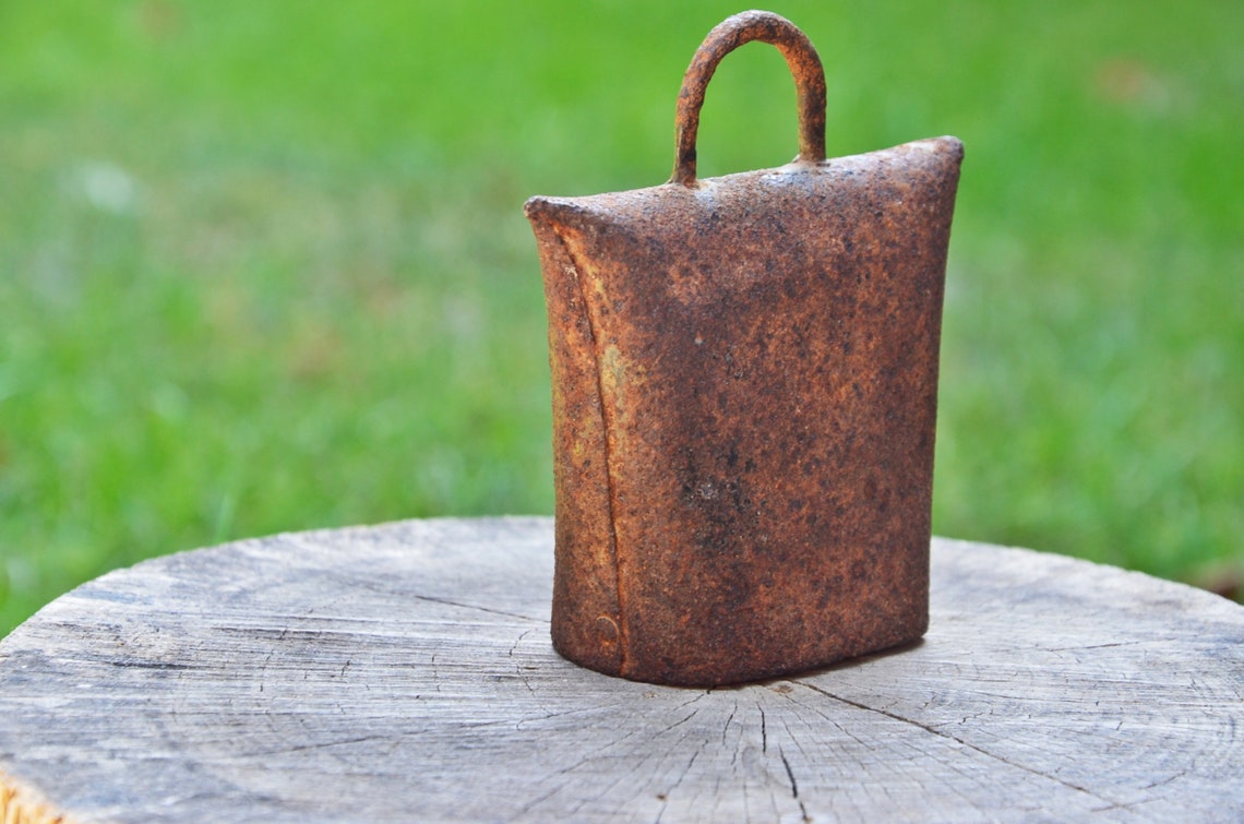 Antique Cow Bell Large Cattle Bell Primitive Bell Hand - Etsy