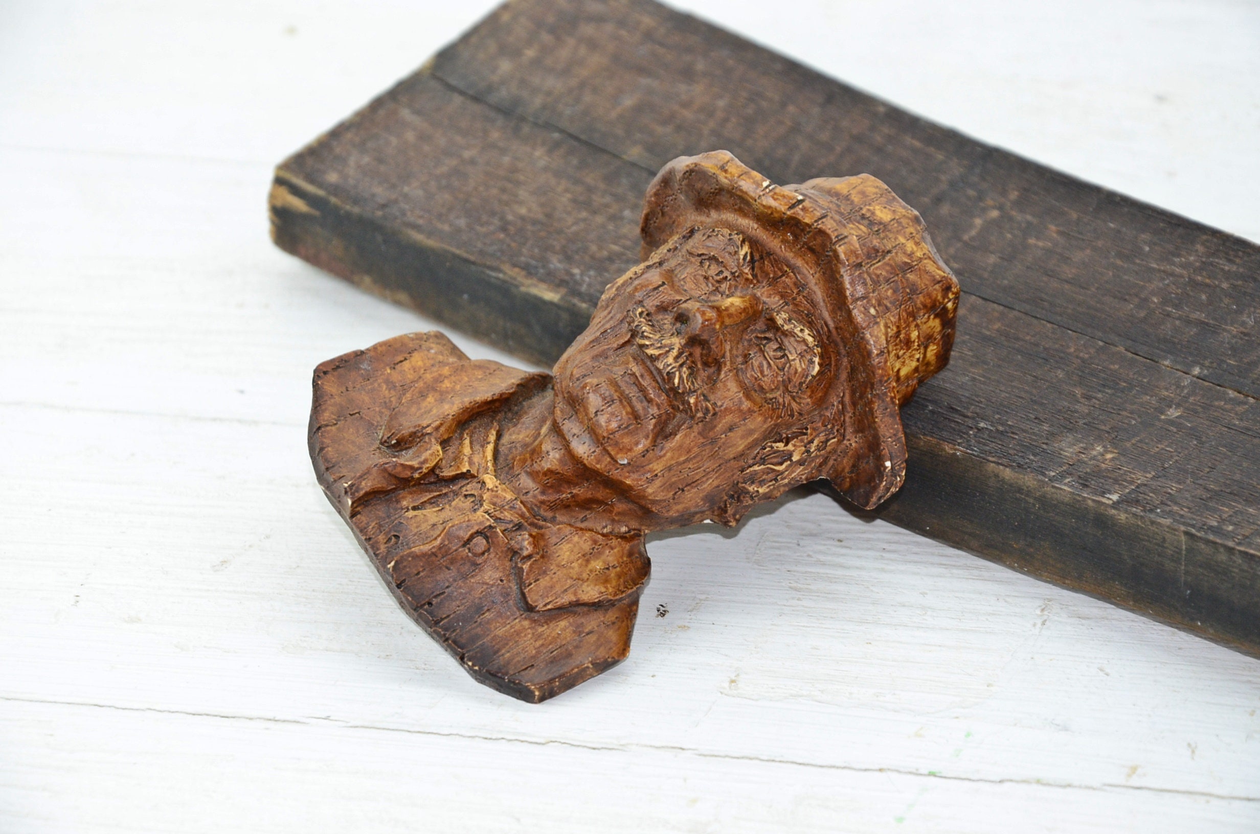 Vintage Handgemalt Decore Main Bust of the Head Stone Bust - Etsy