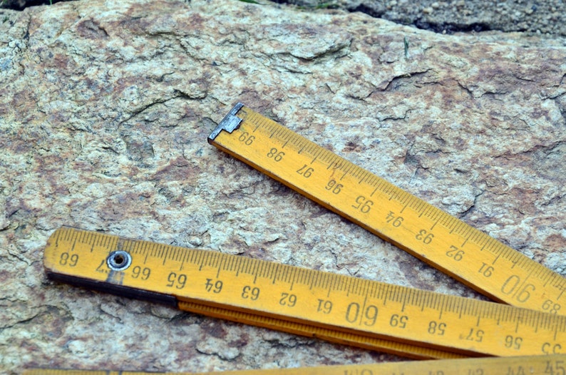 Wood Folding Ruler Old Meter Folding Ruler 1 Meter Ruler - Etsy